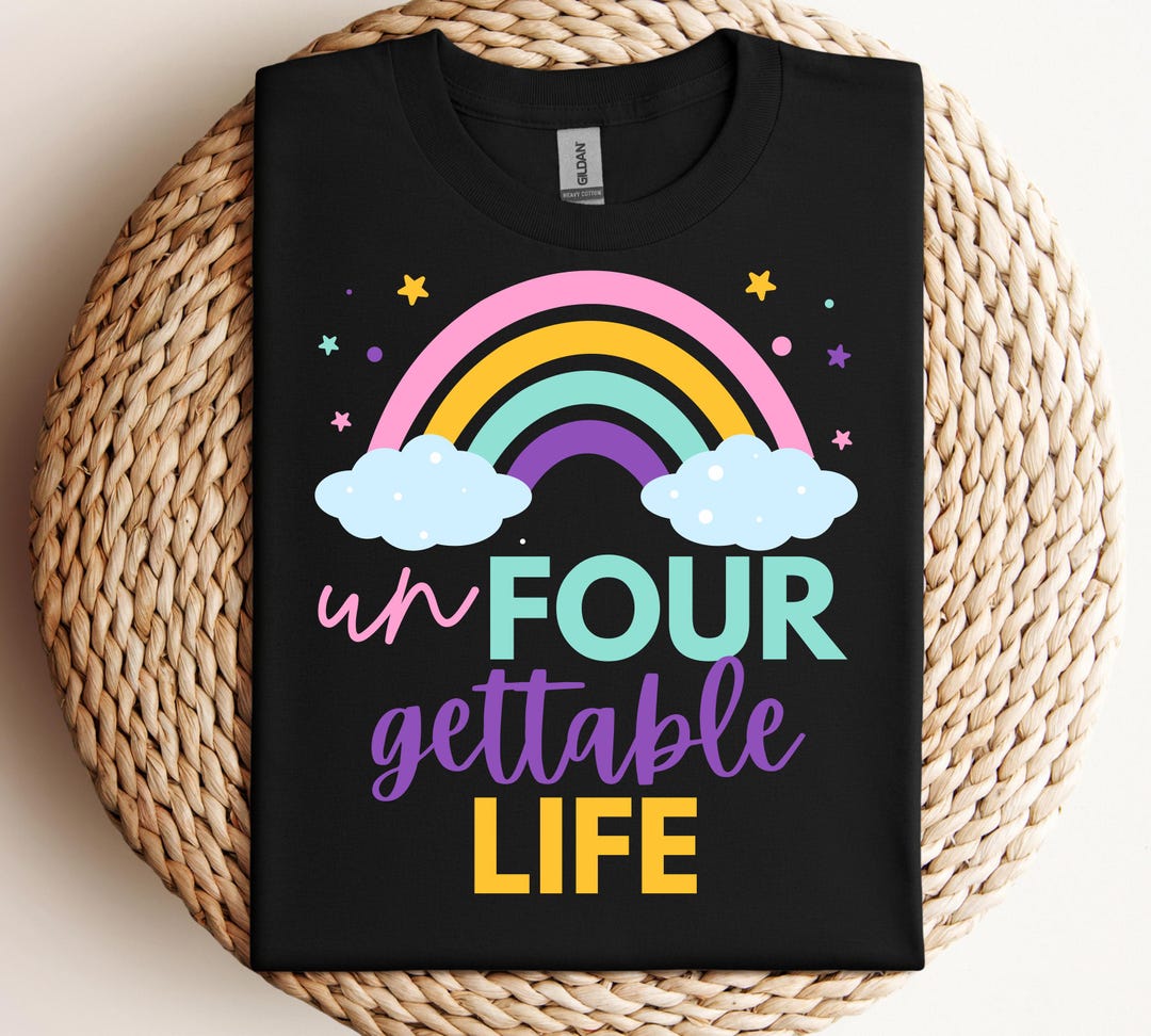 Un Four Gettable Png Svg for Cricut, Kids Shirt, Girl Birthday Shirt ...