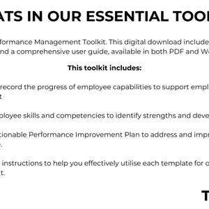 Performance Management Toolkit | Essential HR Letters & Templates | PDF ...