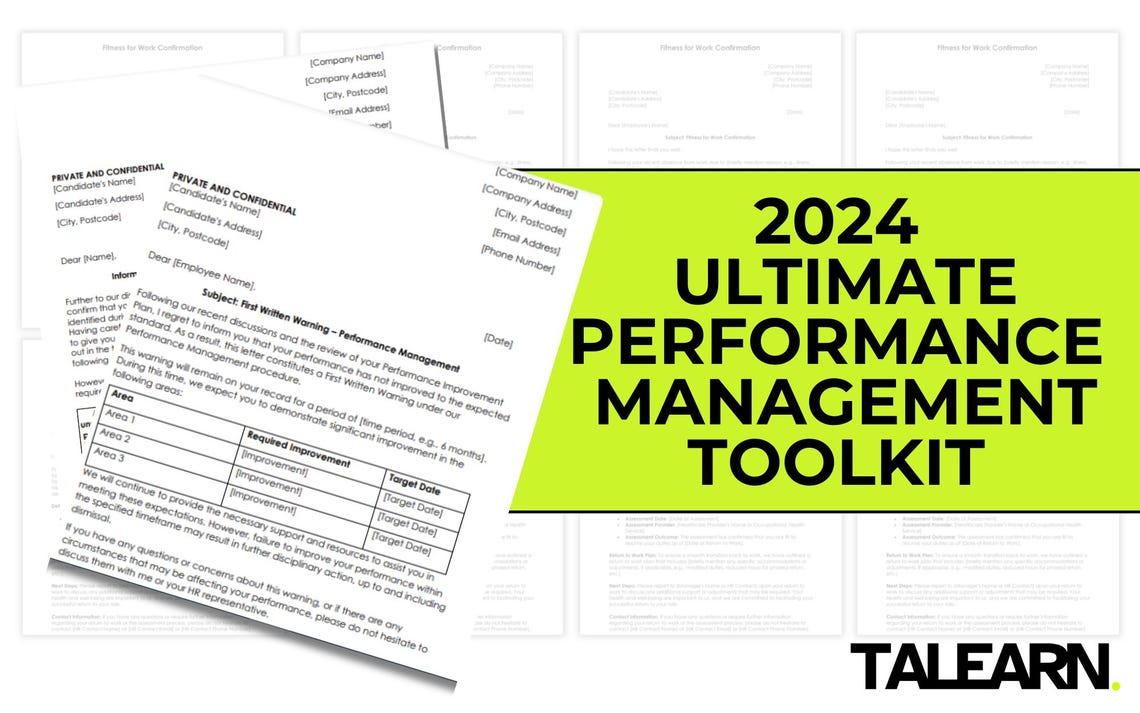 Performance Management Toolkit | Essential HR Letters & Templates | PDF ...