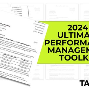 Performance Management Toolkit | Essential HR Letters & Templates | PDF ...