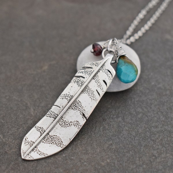 Feather Necklace - Etsy