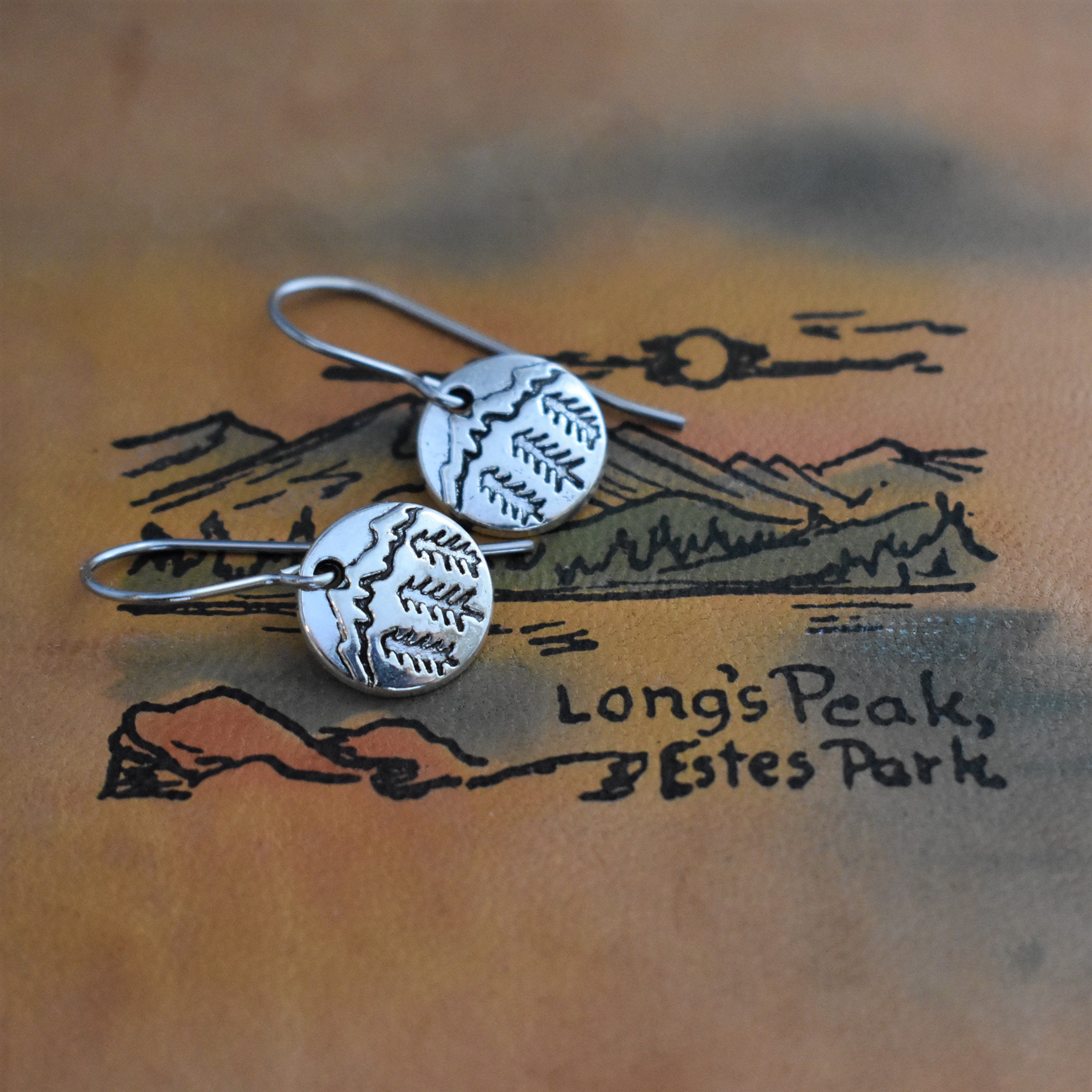 Mountain Earrings Tiny Mountain Earrings Colorado Earrings | Etsy