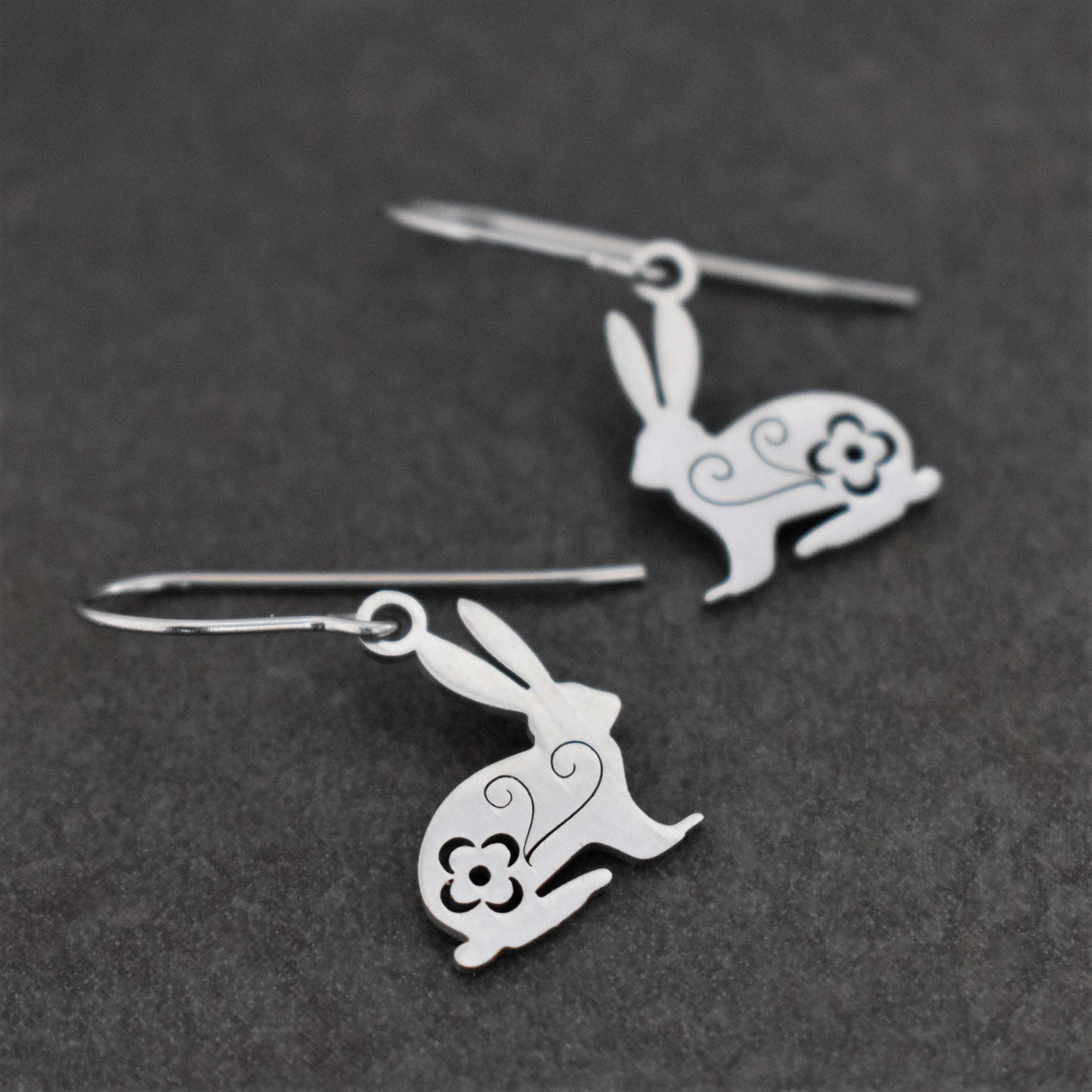 Rabbit Earrings - Etsy