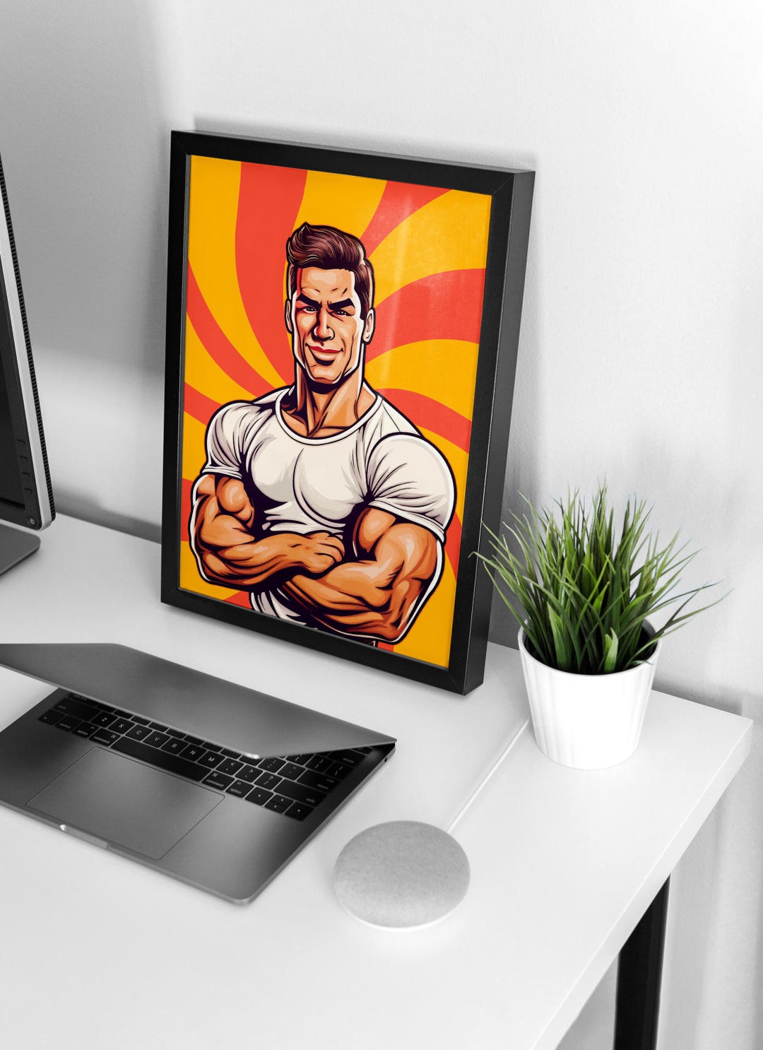 Retro Bodybuilder Gym Art Print: 50s Style Motivation (digital Download ...