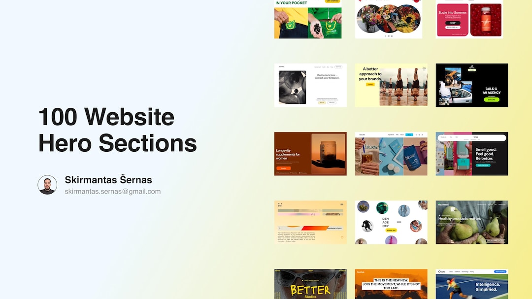 100 Hero Section Templates | Website Header Designs | Editable Figma UI ...