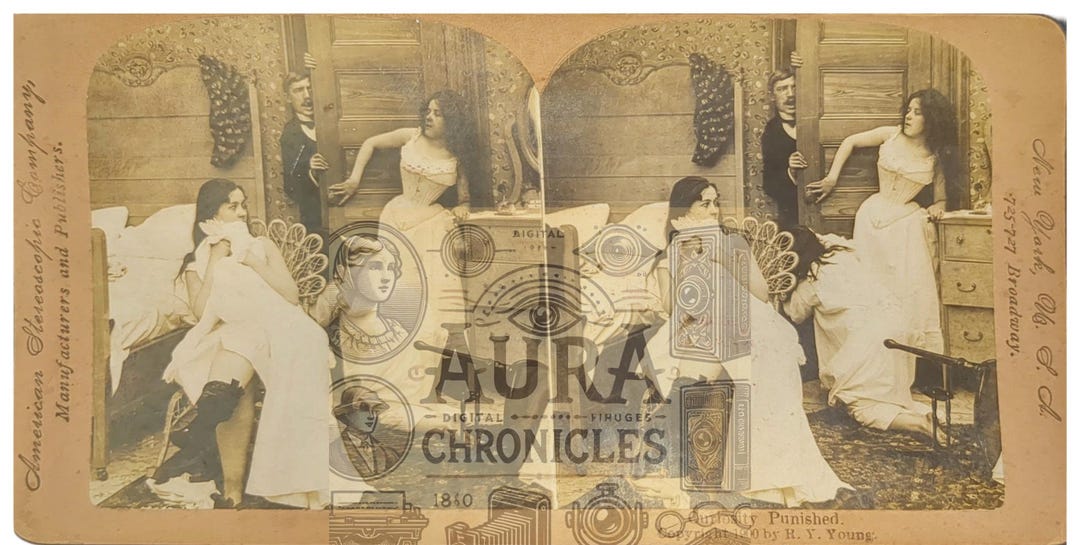 Victorian Boudoir Stereoscopic Images curiosity and curiosity Punished ...
