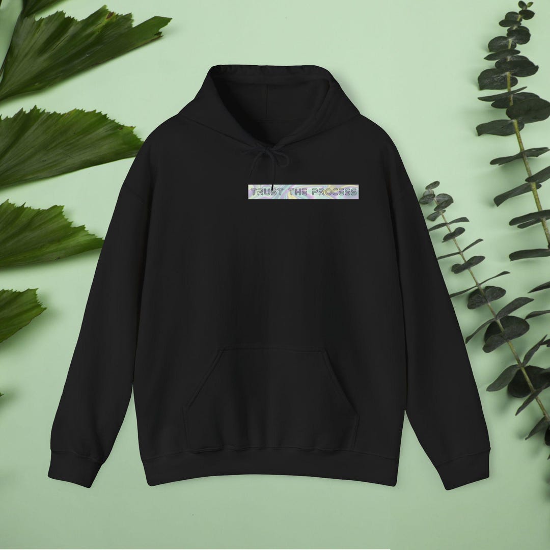 Minimalist Trust the Process Hoodie, Minimalistic Hooded Sweatshirt ...