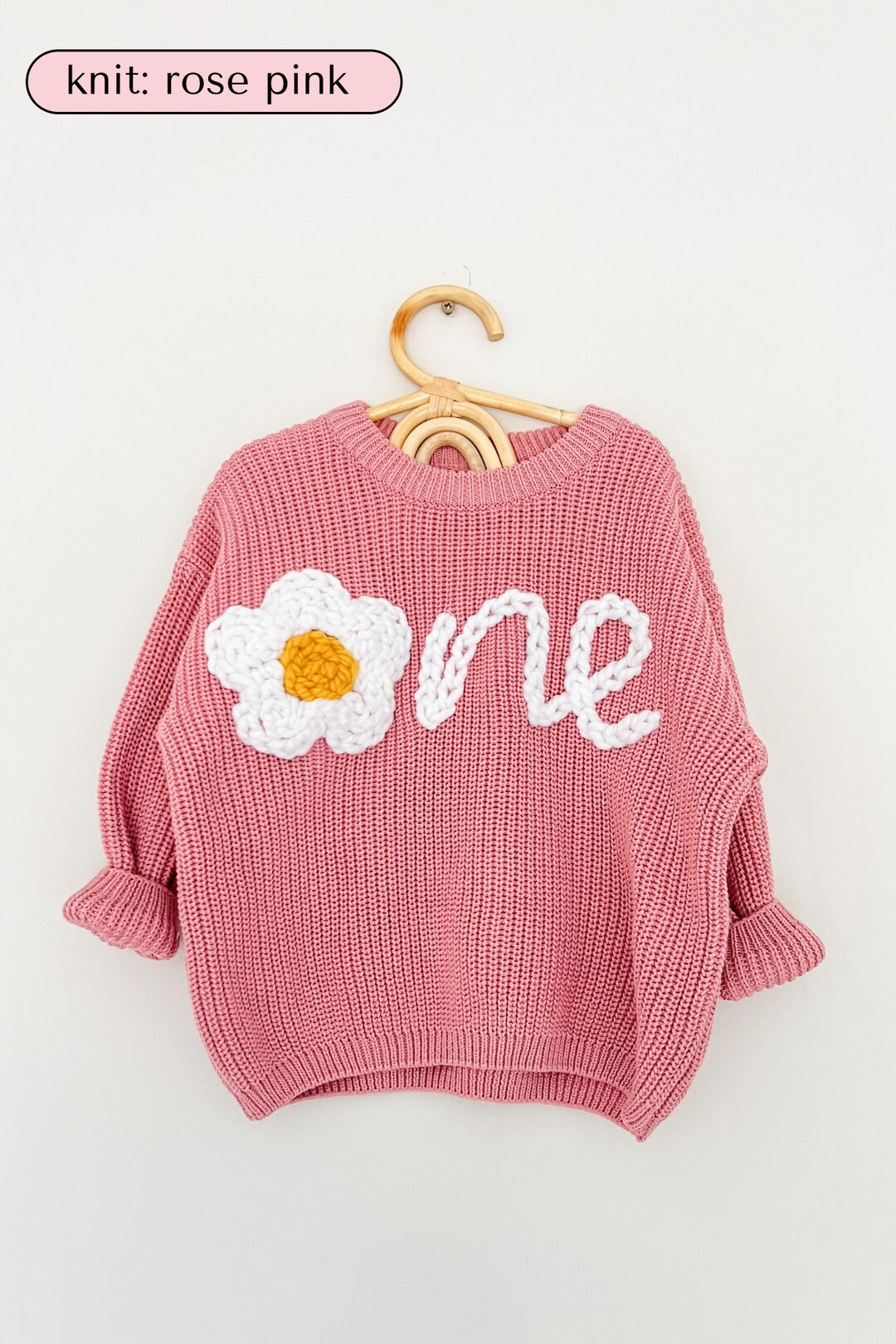 Daisy One Jumper | Daisy First Birthday Personalised Hand Embroidered ...