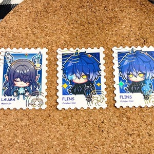 Genshin Impact Character Stickers: Foil Hot Stamp, Waterproof - Etsy