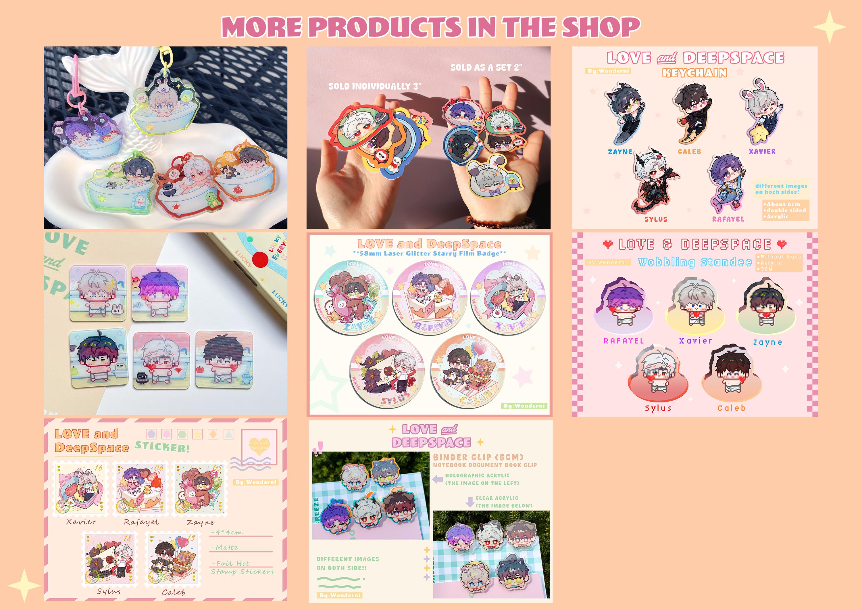 Love and Deepspace Character Stickers: Stamp-themed, Full-color ...