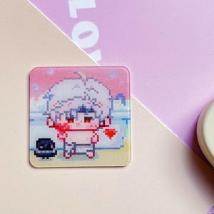 Love and Deep Space Stickers/ Towel-themed Pixel Art Lenticular ...