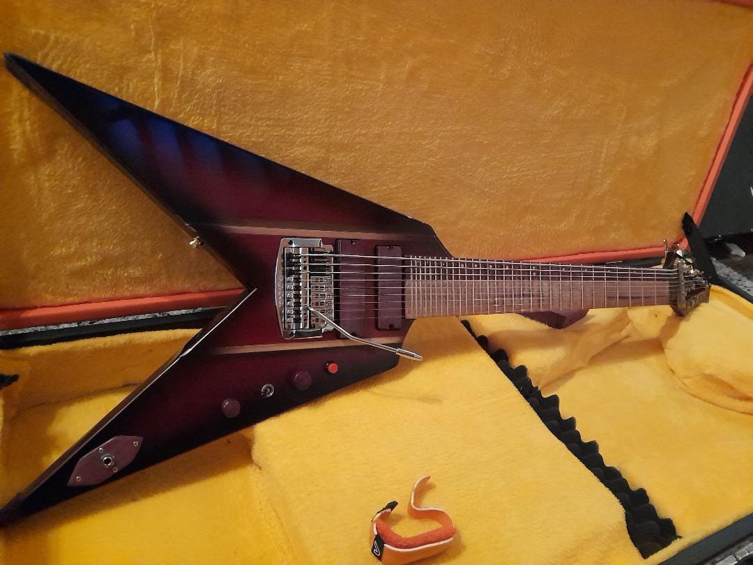 Custom Shop Preorder of Solid Purpleheart Vking 6,7,8,9 String Guitar ...