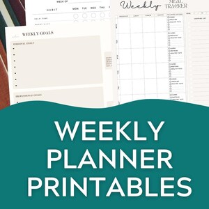 Printable Weekly Planner | Digital Download PDF | Productivity Planner ...