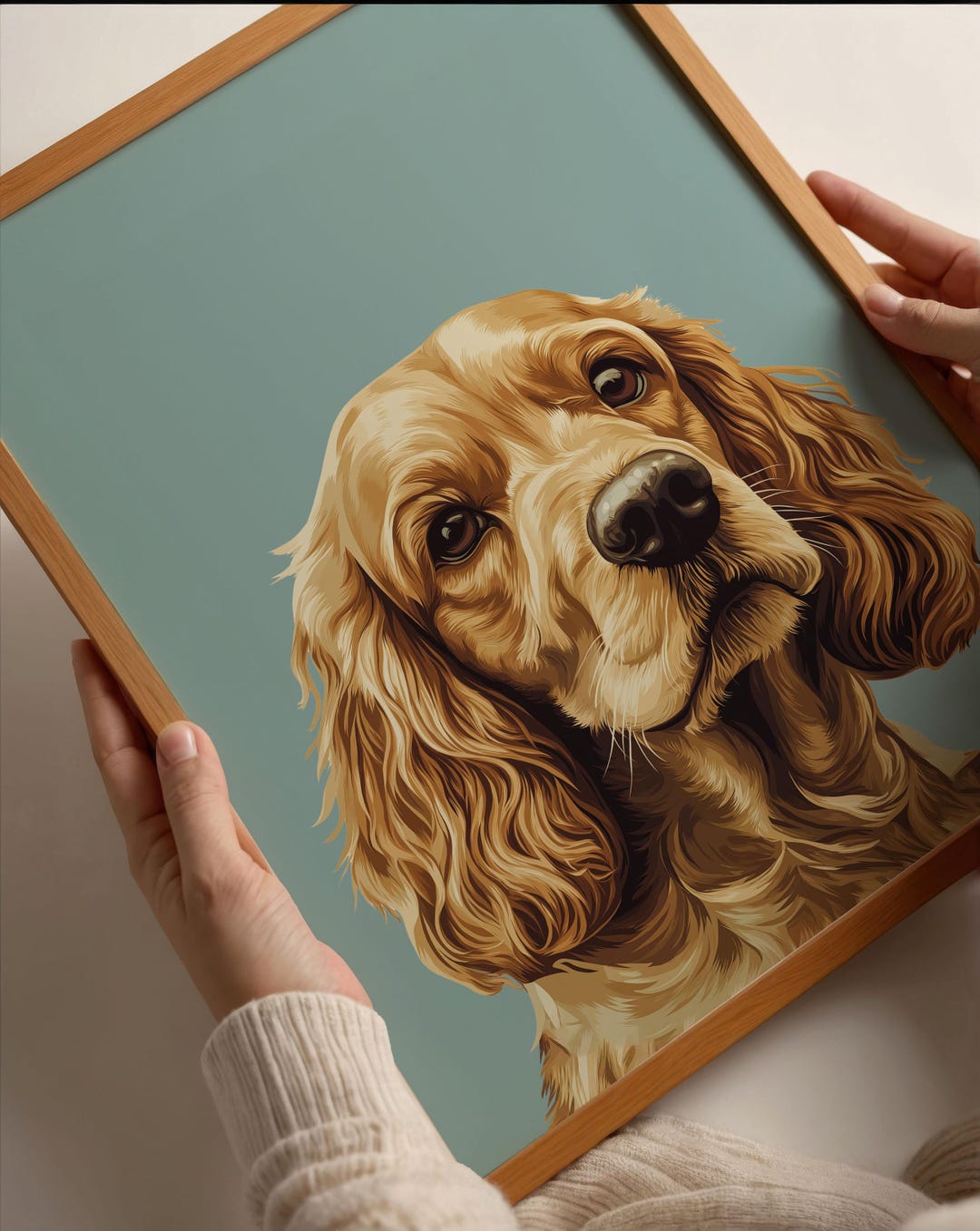 Digital Download File Cocker Spaniel Art Print, Dog Wall Art, Unique ...