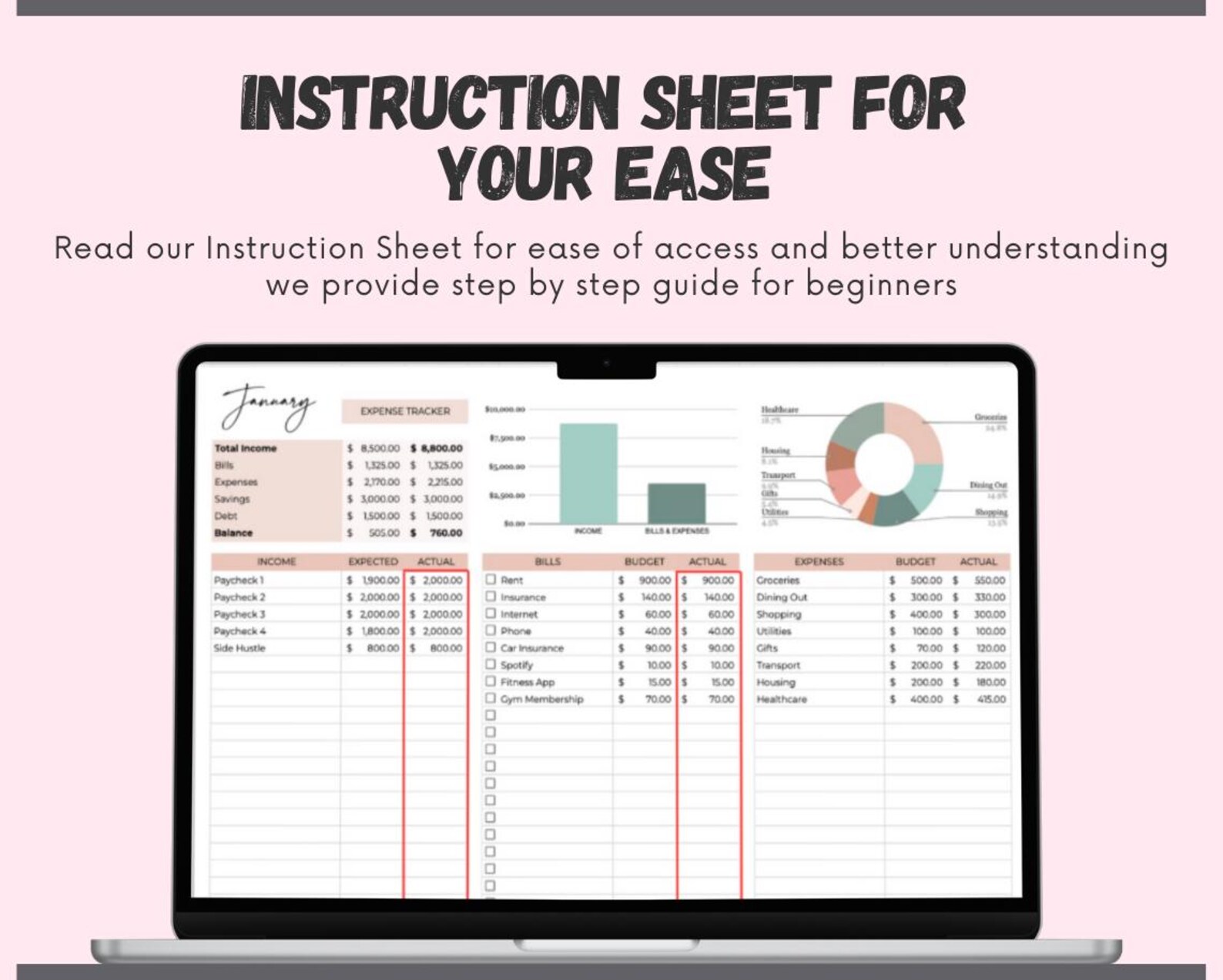 Ultimate Income and Expense Tracker Planner 2025| Personal Finance ...