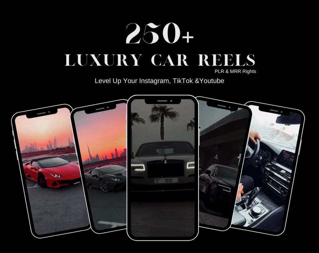 250+ Luxury Car Reels Bundle| Faceless Women Instagram Reels |tiktok ...