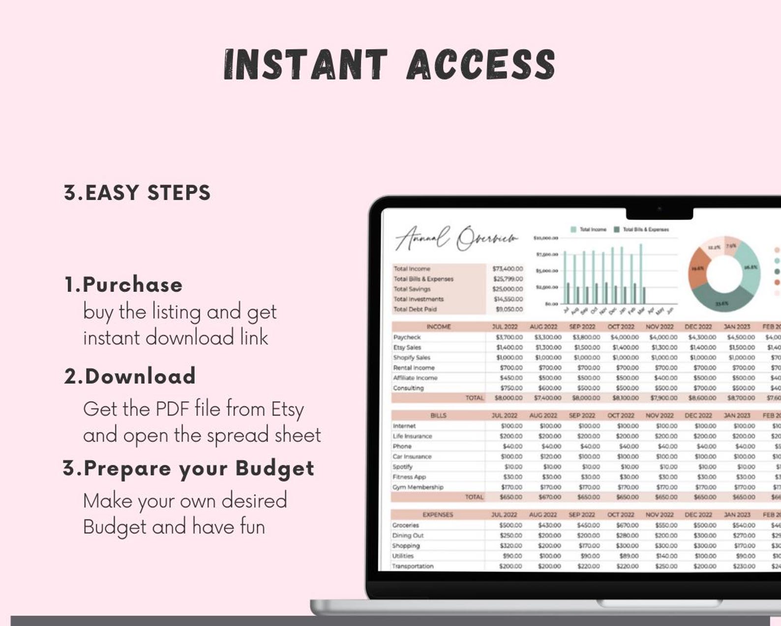 Ultimate Income and Expense Tracker Planner 2025| Personal Finance ...