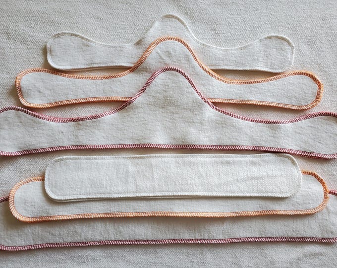 Set of 2 Organic Hemp Cotton Comfy Bra Liners Breast Pads Rectangle ...