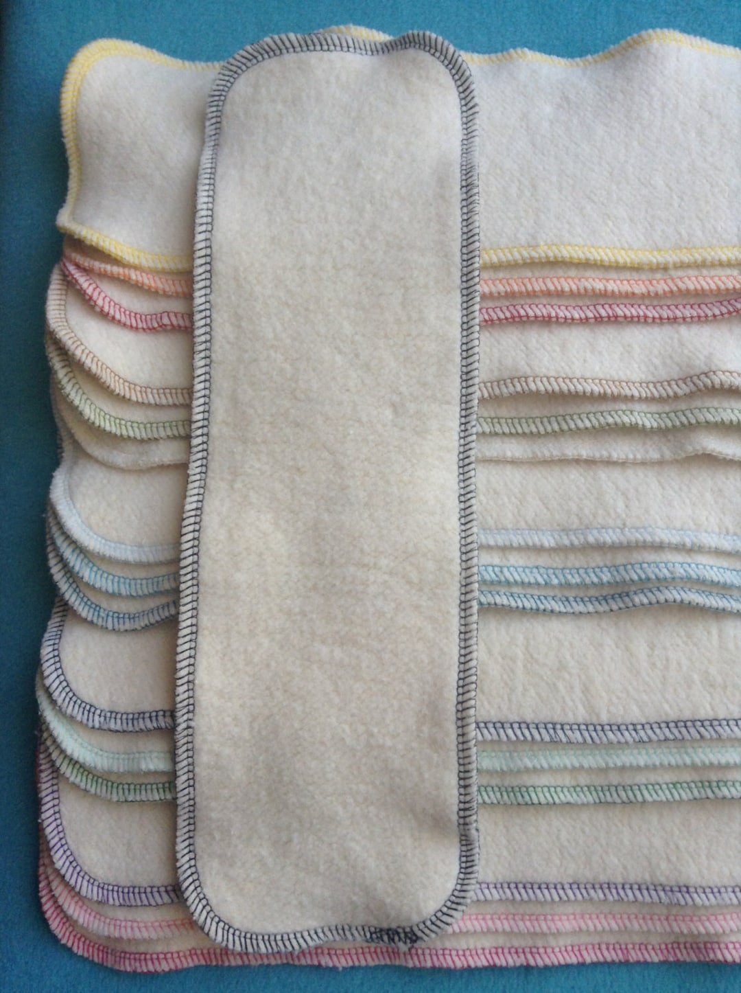 12 X 4 Hemp Organic Cotton Cloth Diaper Liners Fleece Doublers Soakers ...