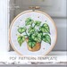 Pothos Plant Hand Embroidery Pattern, Plant Lover Embroidery Template ...