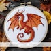 Dragon Hand Embroidery Template (NO STITCH GUIDE), Fall Dragon ...
