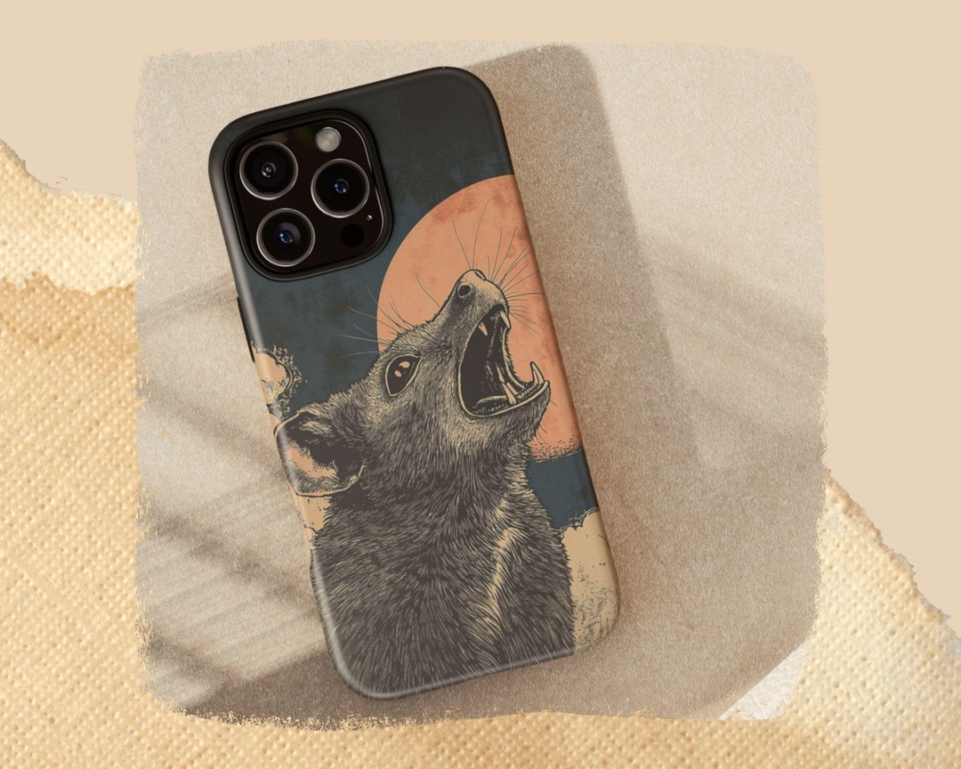 Possum Howling at Moon Phone Case, Opossum Lover Gift, Phone Case for ...