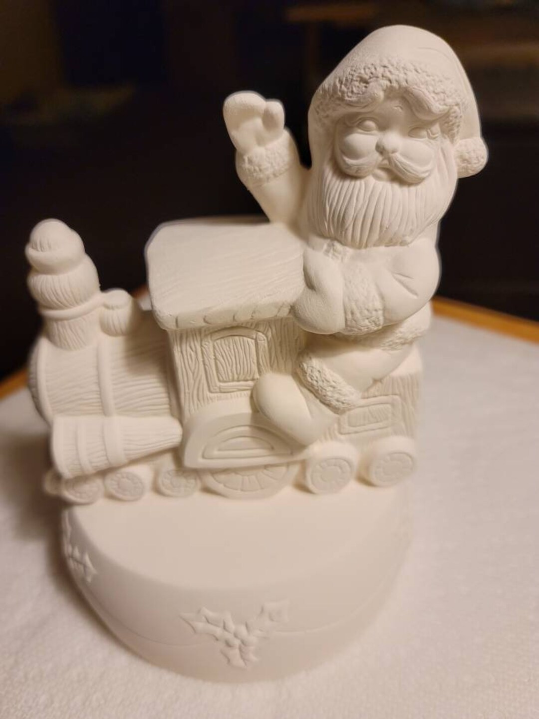 New, Just Made, Ceramic Bisque Santa on a Train. - Etsy