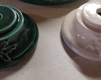 Wood Ceramic Christmas Tree Base With Light - Etsy