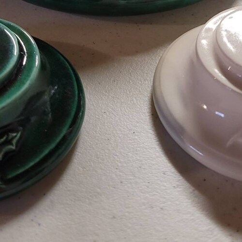 Wood Ceramic Christmas Tree Base With Light - Etsy