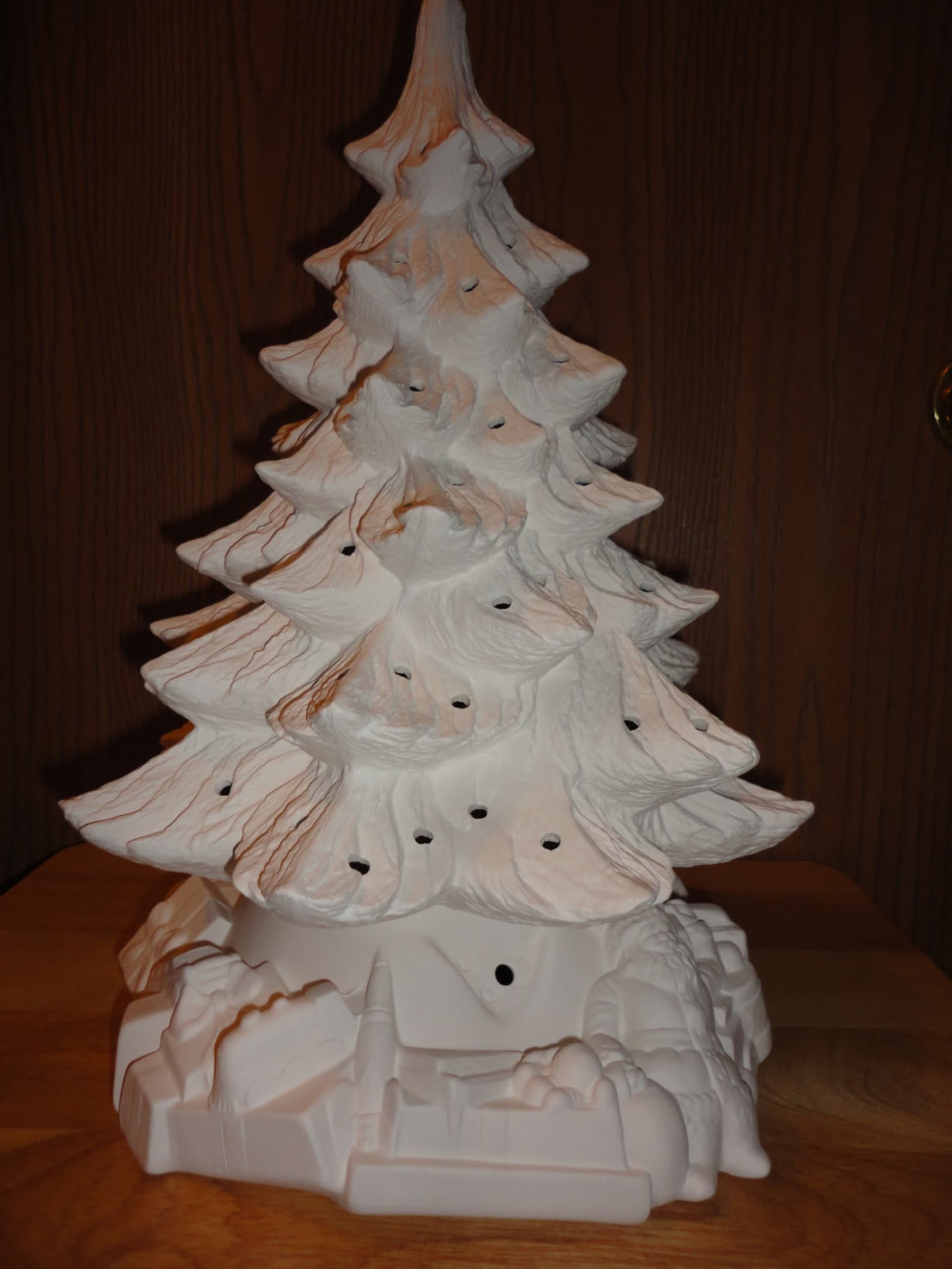 Bisque Ceramic Christmas Tree With Toy Base-ready to Paint - Etsy