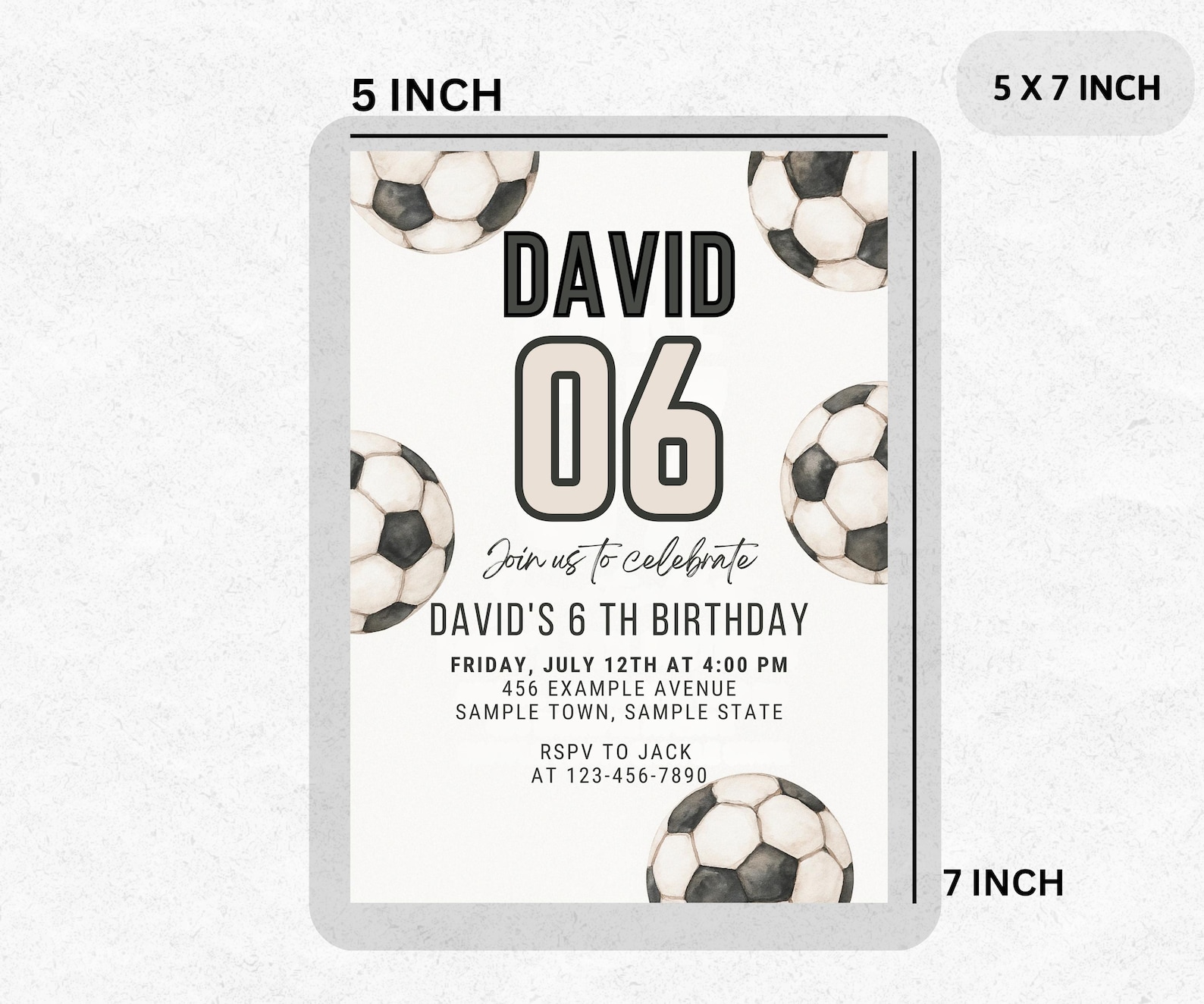 Editable ANY AGE Soccer Birthday Party Invitation Boy Birthday Party ...