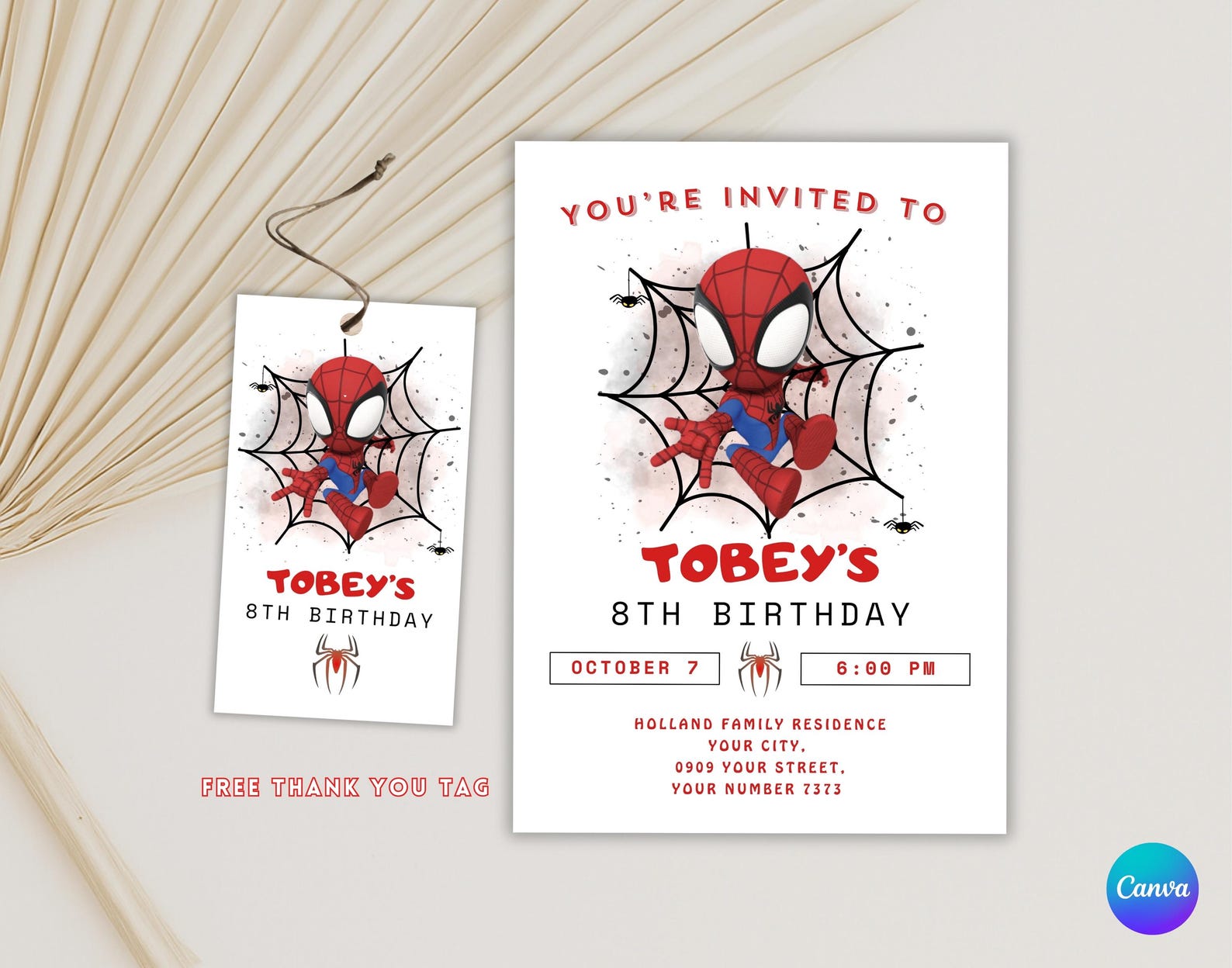 Spider Man Invitation Template, Printable Birthday Party Invitation ...