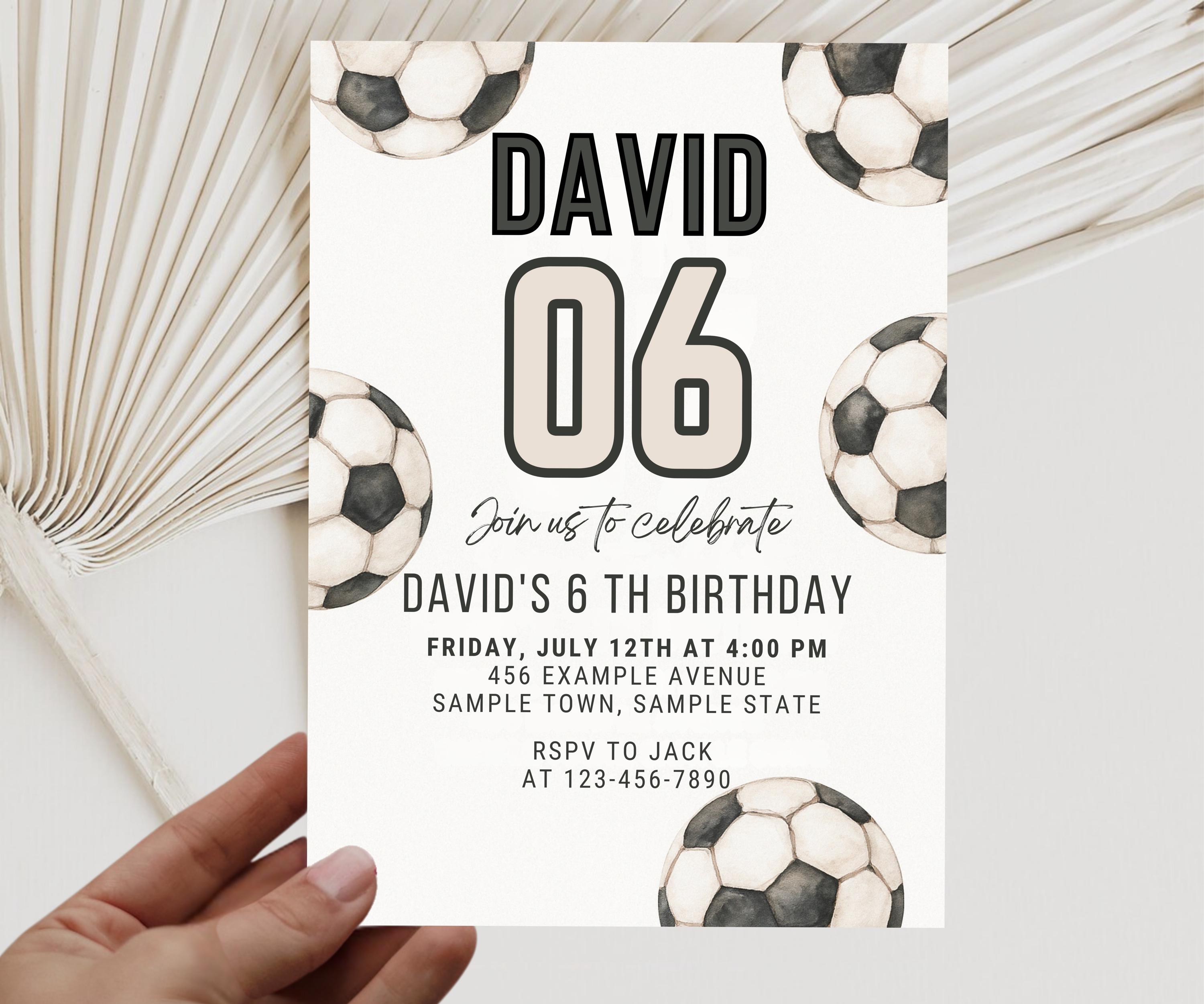 Editable ANY AGE Soccer Birthday Party Invitation Boy Birthday Party ...