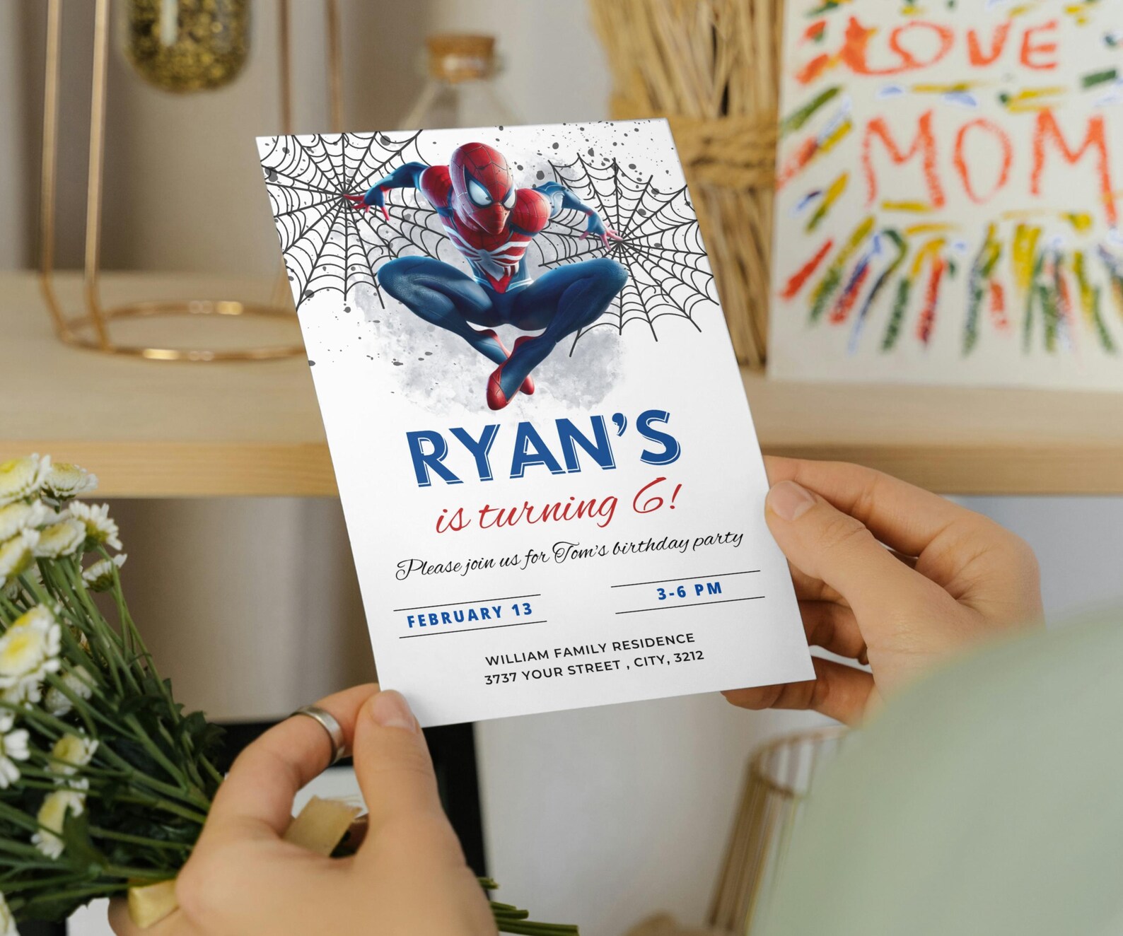 Editable Spider Man Invitation Template Spiderman Mobile Invitation ...