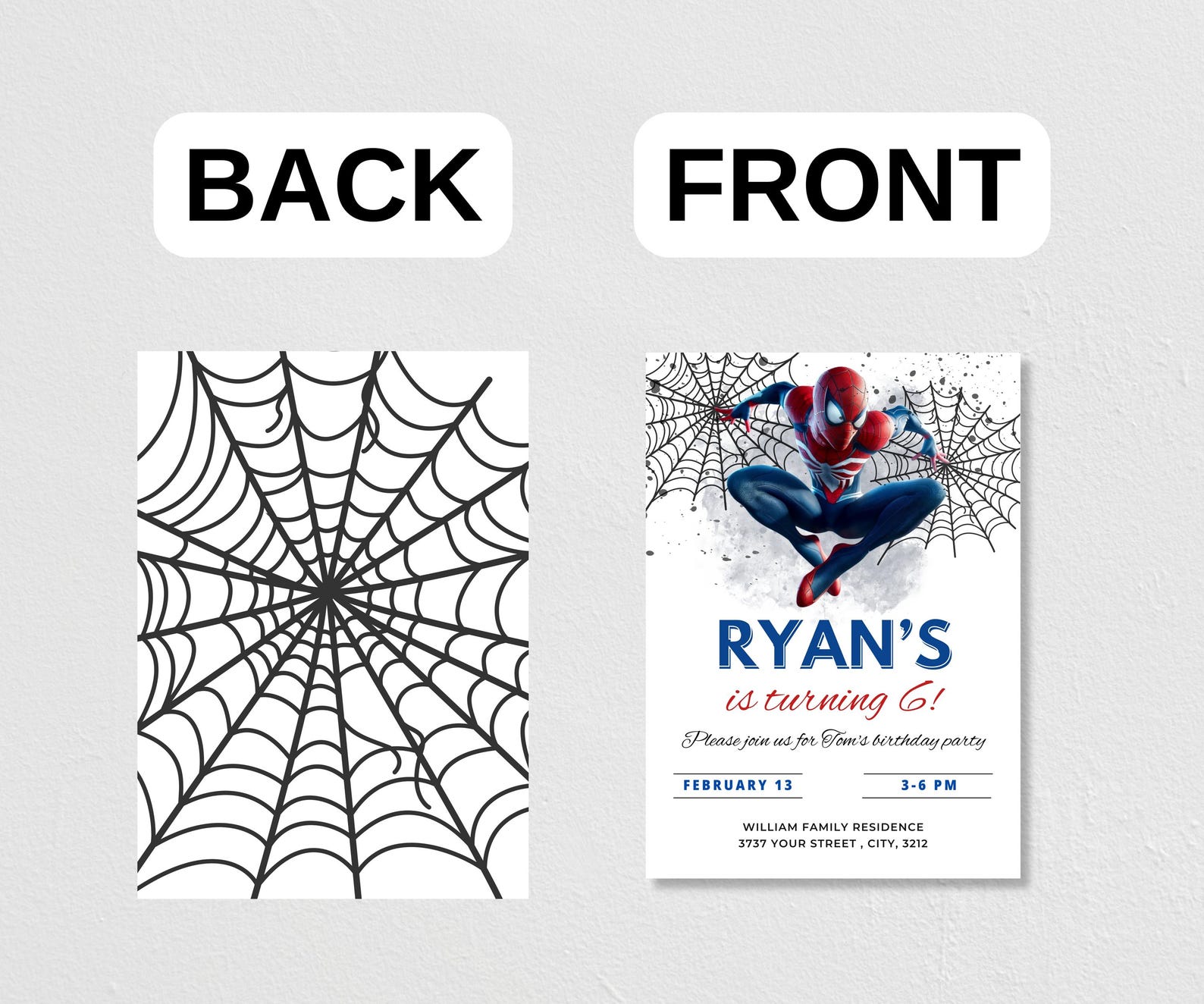 Editable Spider Man Invitation Template Spiderman Mobile Invitation ...