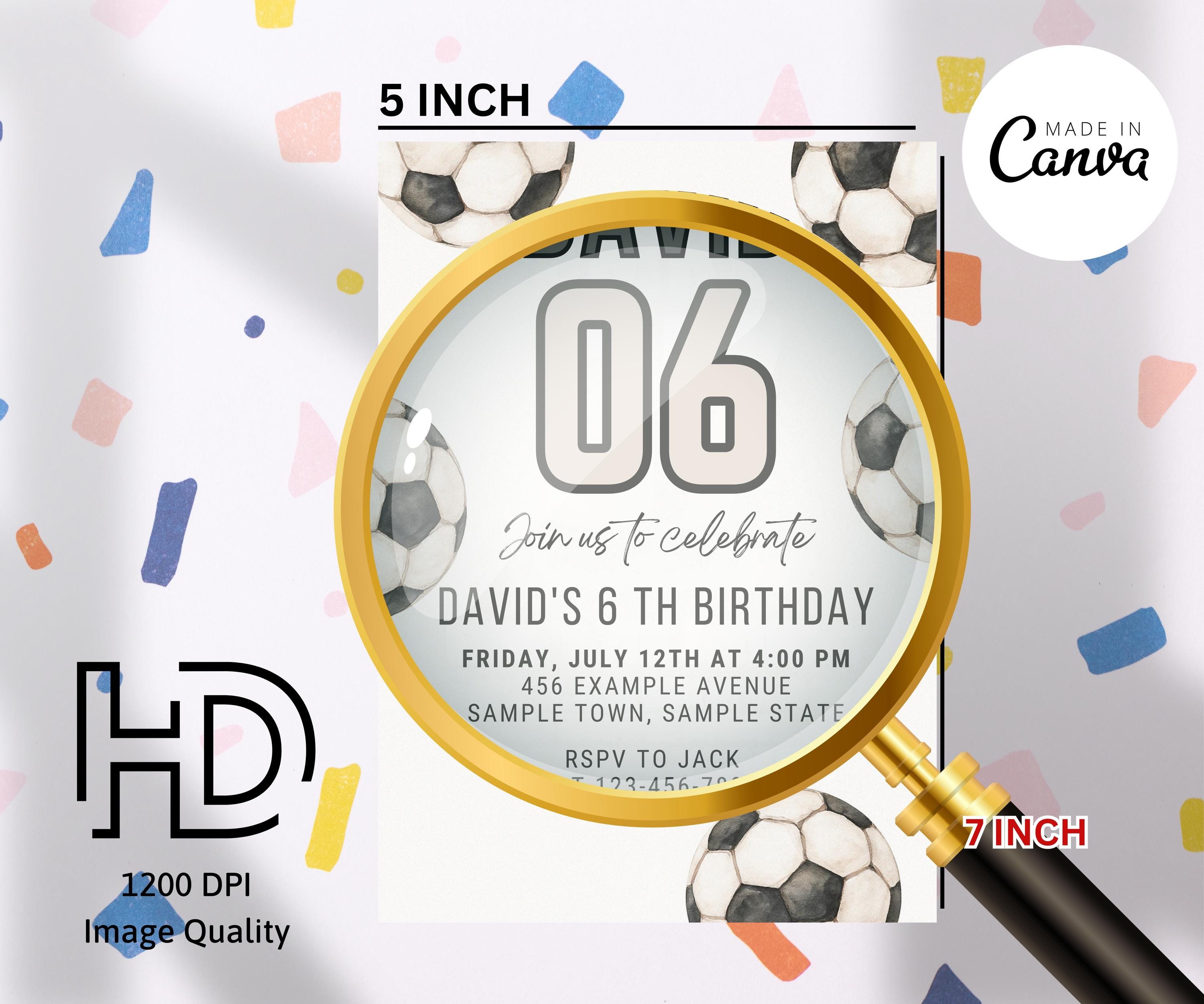 Editable ANY AGE Soccer Birthday Party Invitation Boy Birthday Party ...