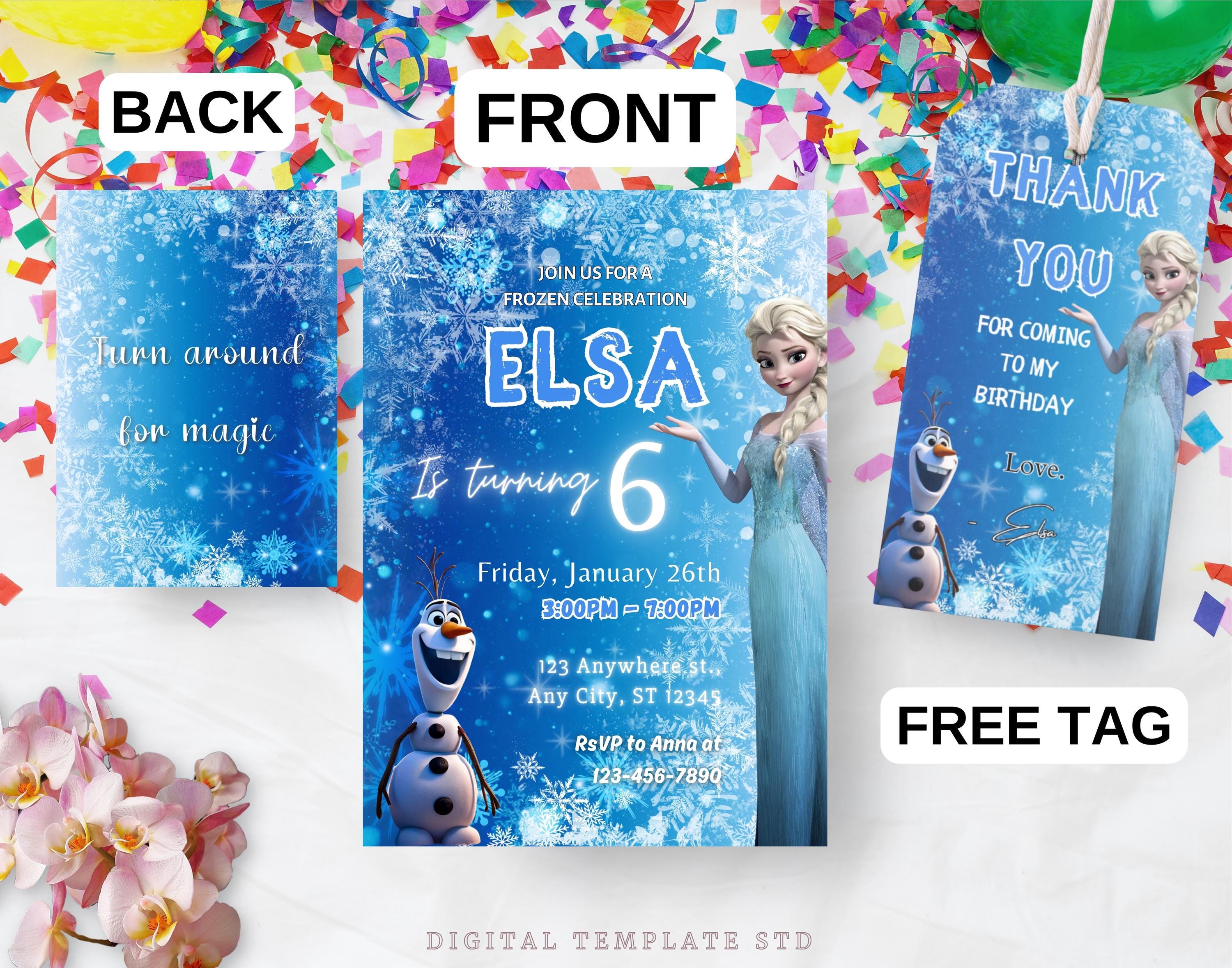 FROZEN Invitation Elsa Birthday Invitation Winter Snow Birthday ...