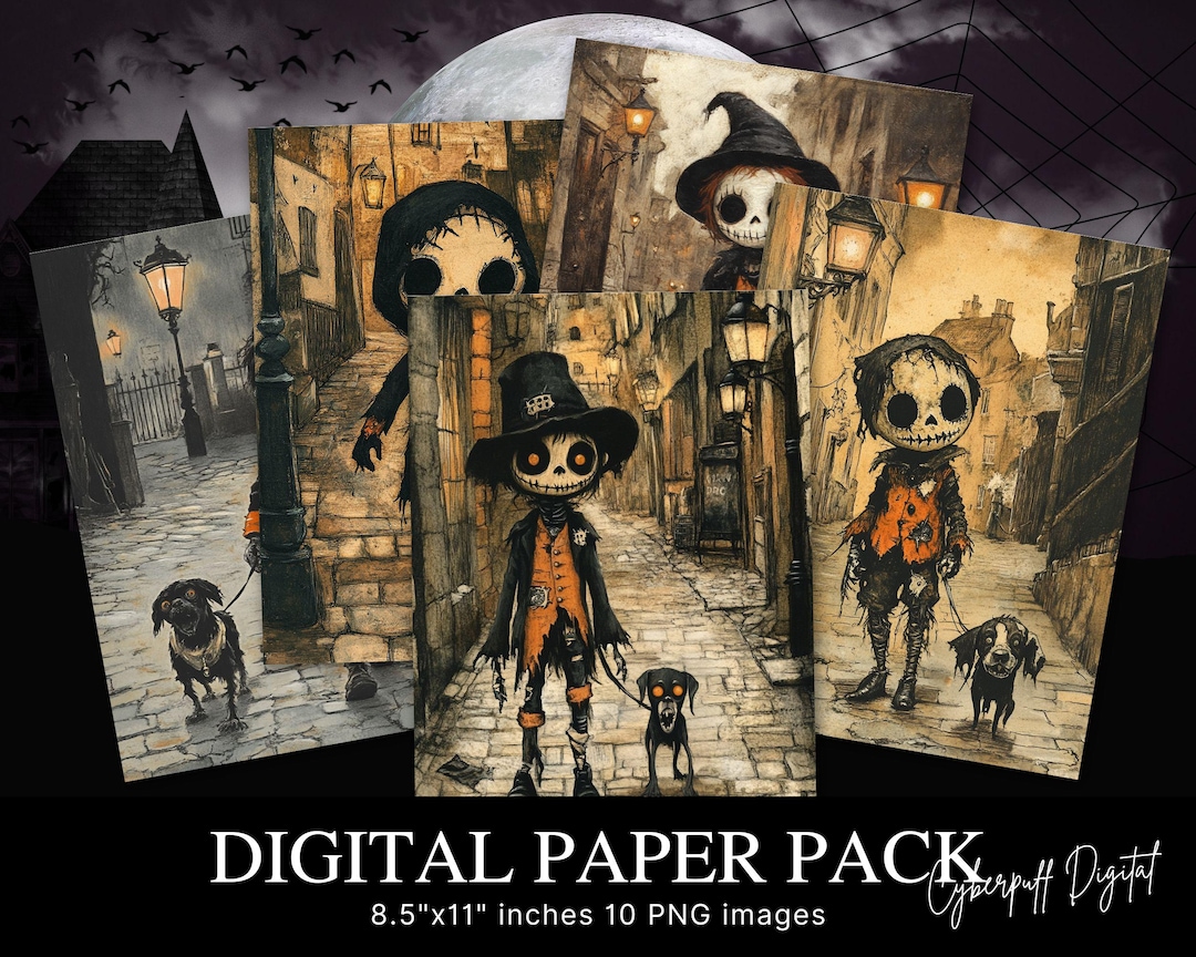Zombie Dog Pack | Halloween Junk Journal | Printable Ephemera | Autumn ...