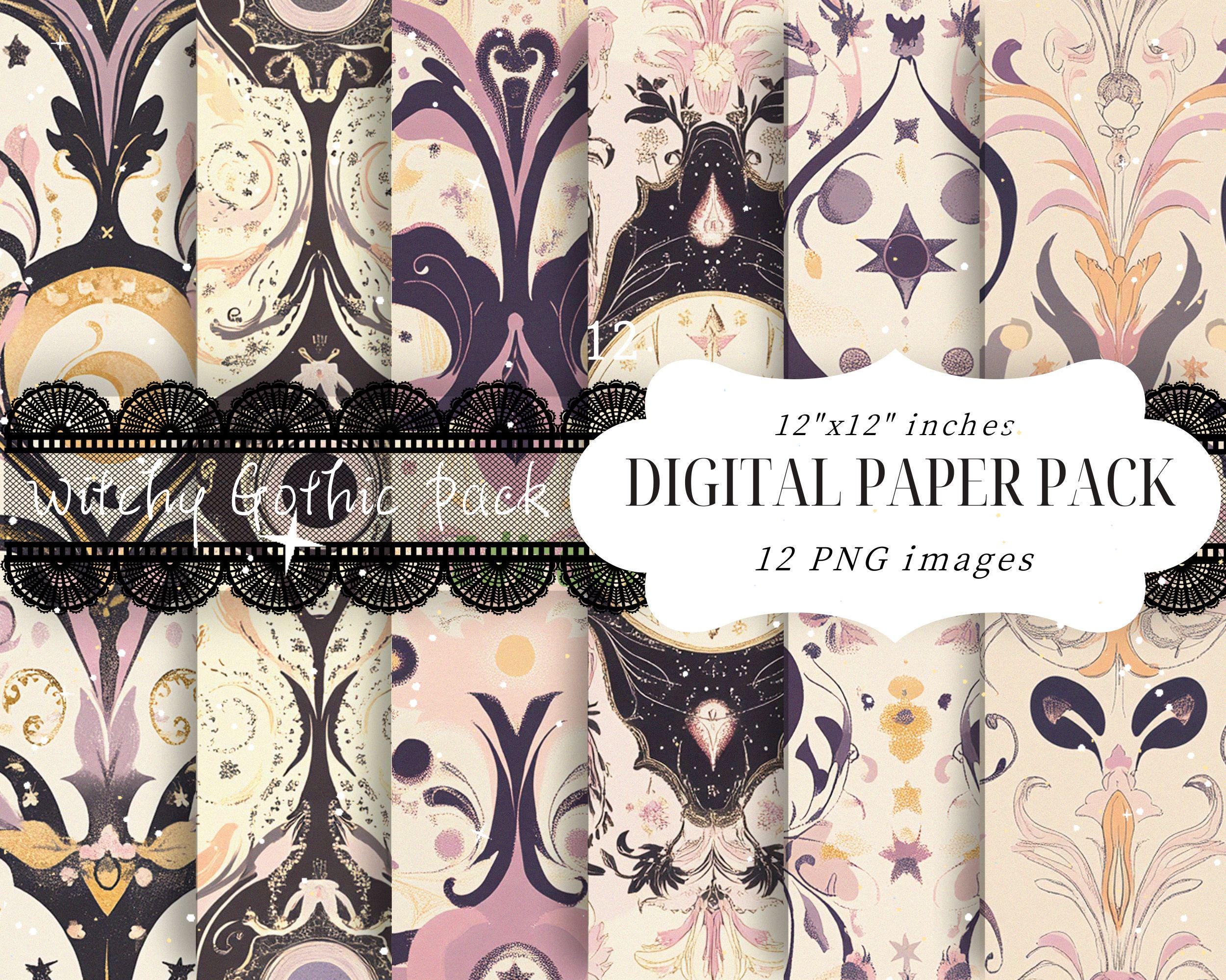 Witchy Gothic Pack | Digital Paper | Seamless Patterns | Commercial Use ...