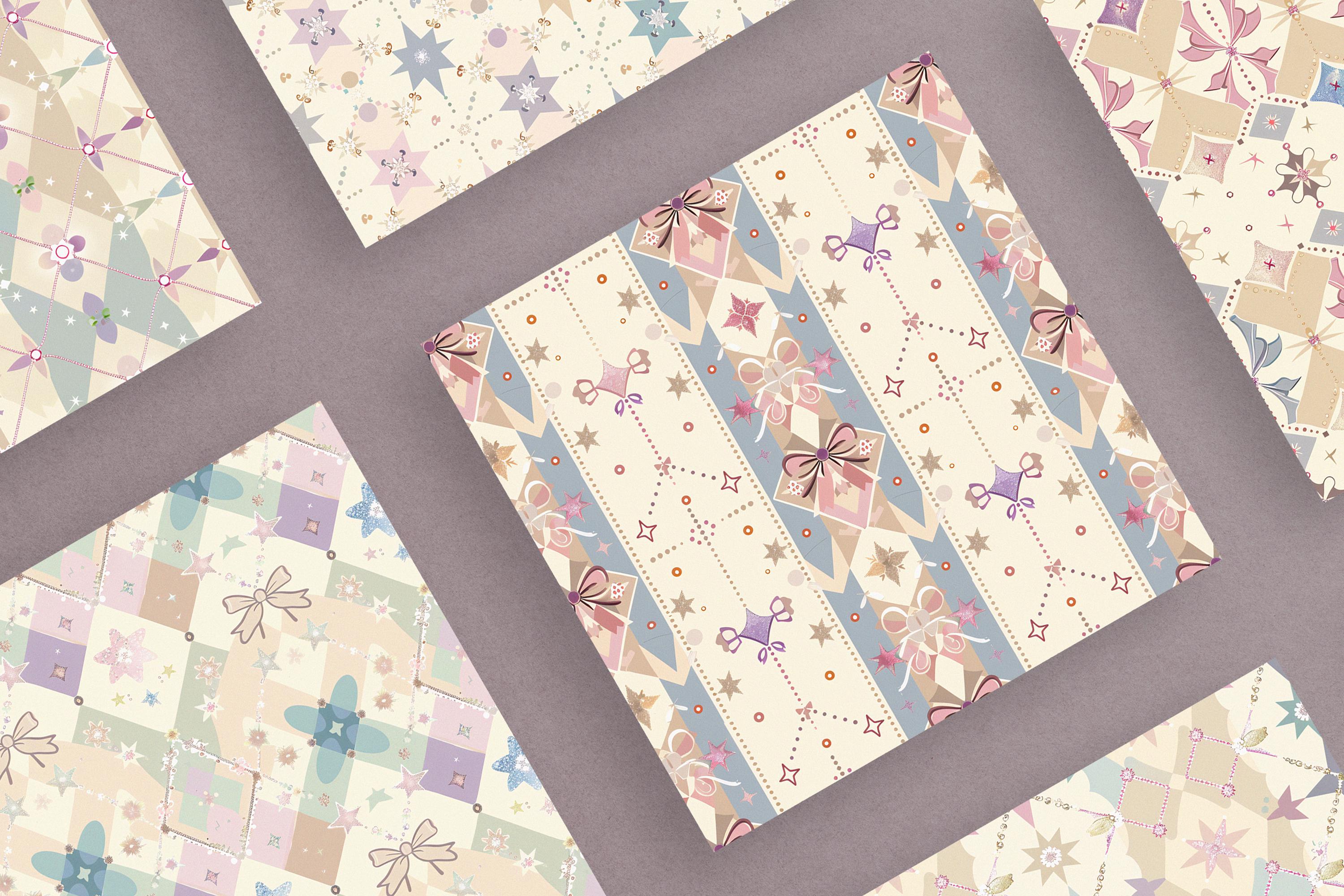 Vintage Royal Star Pack Digital Paper Seamless Patterns Scrapbook Paper ...