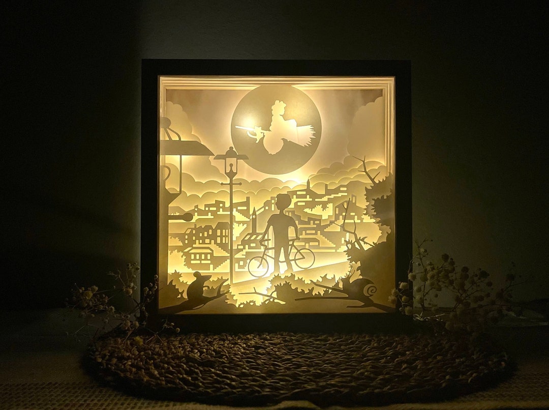 Studio Ghibli Papercut Lightbox Kiki's Delivery Service / Lightbox Kiki's Delivery Service - Etsy