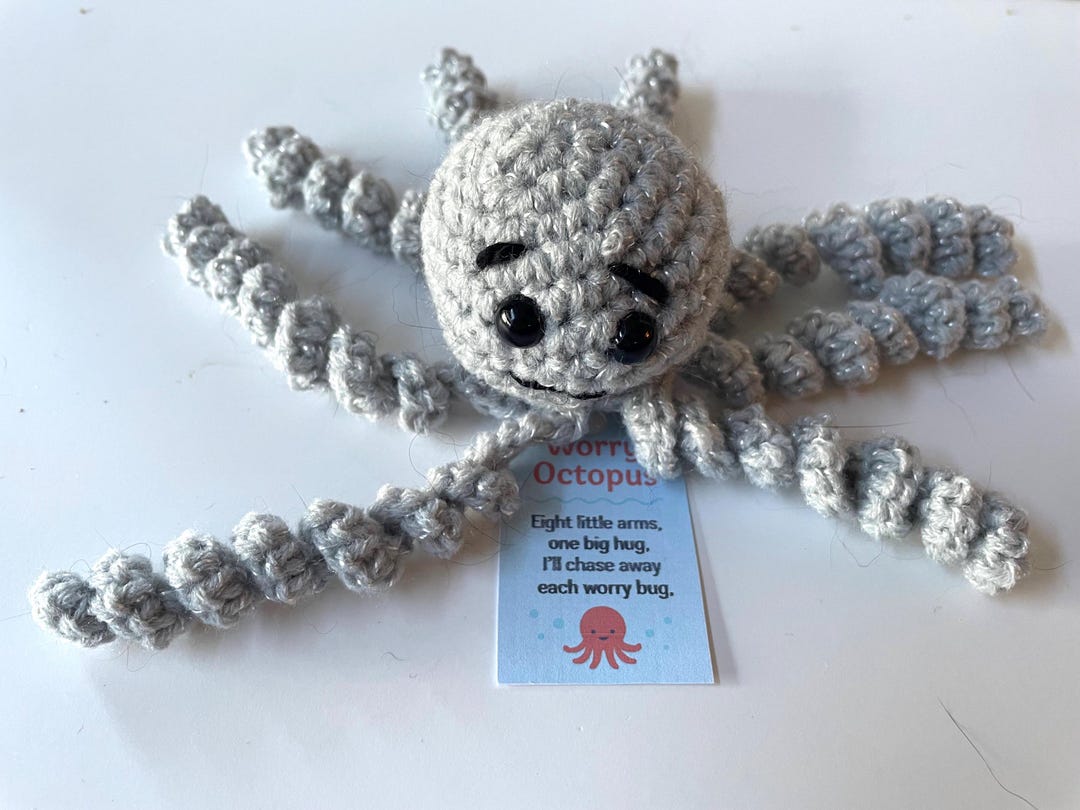 Fidget Octopus Sensory Worry Buddy, Pocket Hug Crochet Handmade ...
