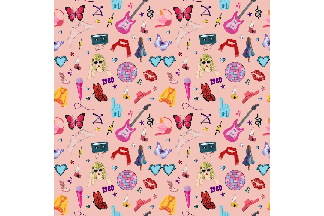 Taylor Digital Seamless Pattern Wrap Paper, Seamless Eras Tour ...