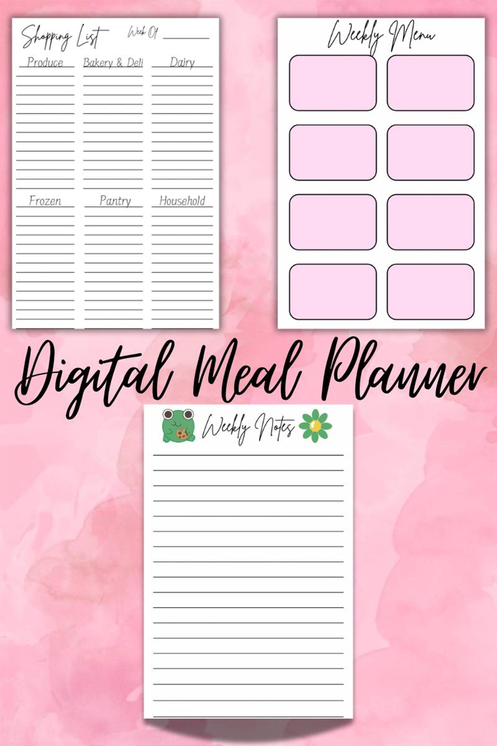 Grocery Shopping/meal Planner - Etsy