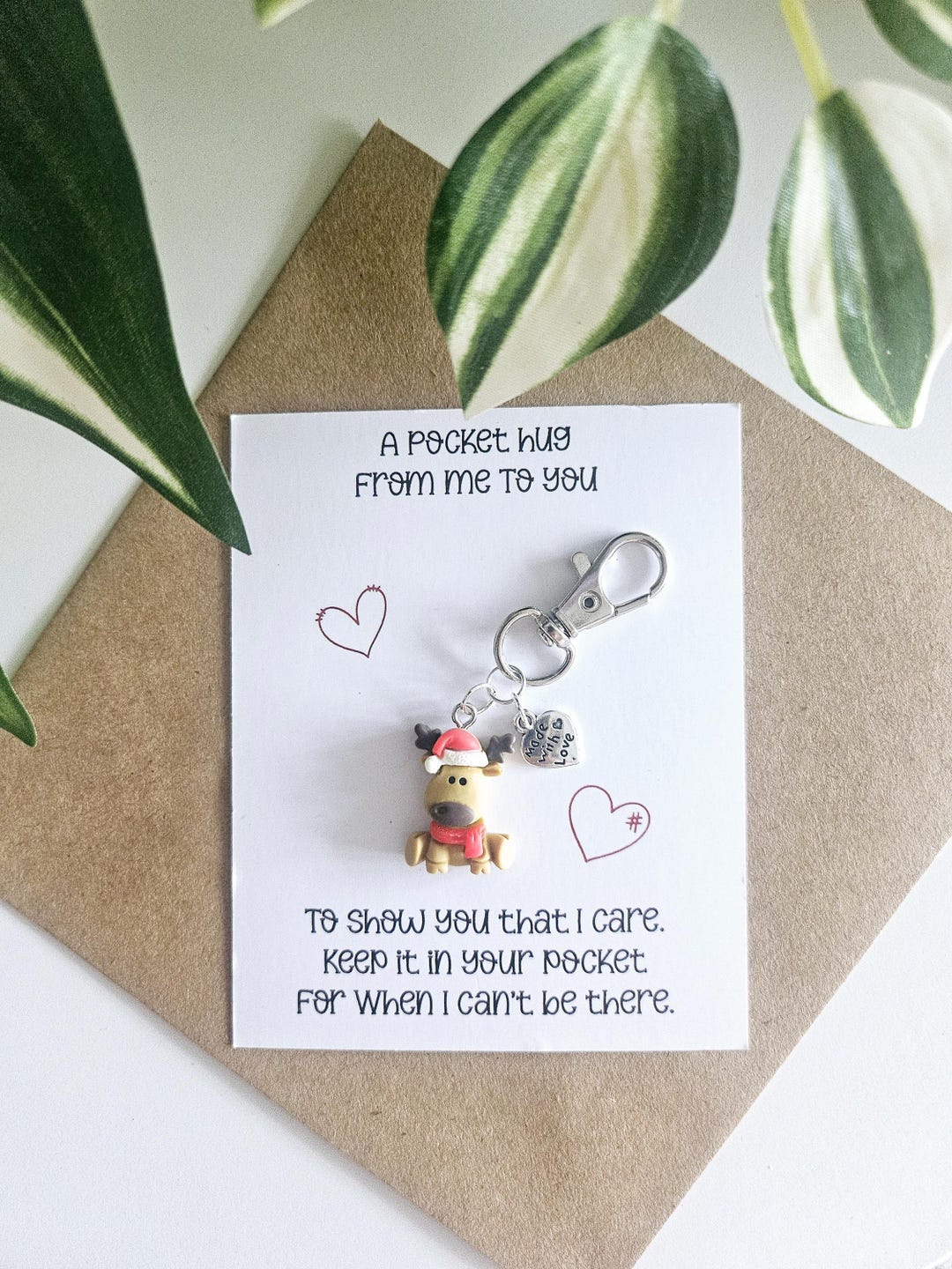 Cute Reindeer Pocket Hug Christmas Gift Ideas Stocking Filler Christmas ...