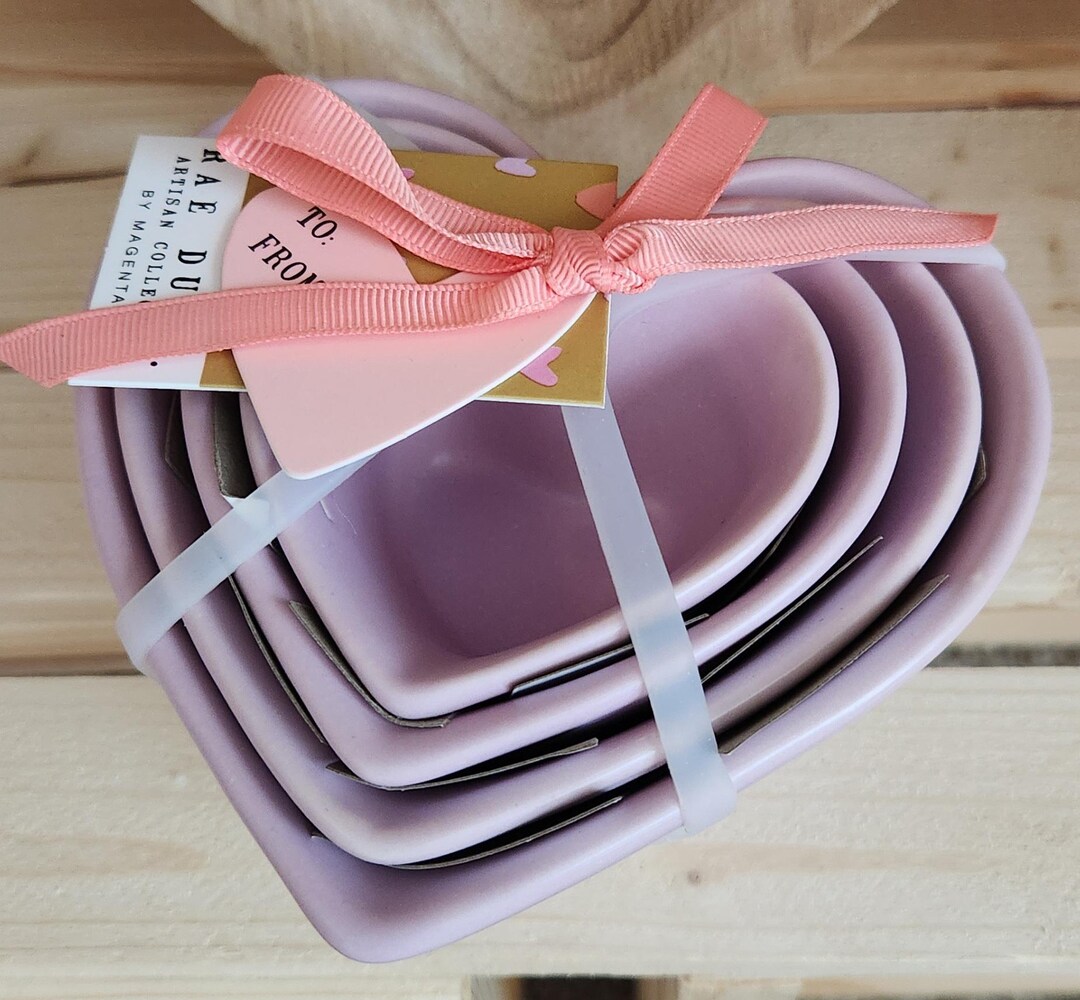 Lavender Rae Dunn Heart Shaped Measuring Cups - Etsy
