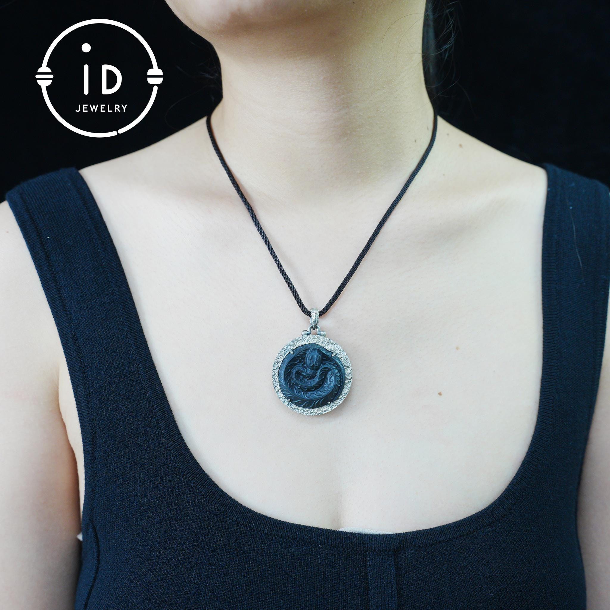 Mystical Teng Snake Amulet Necklace | Totemic Emblem of Forgotten Gods ...