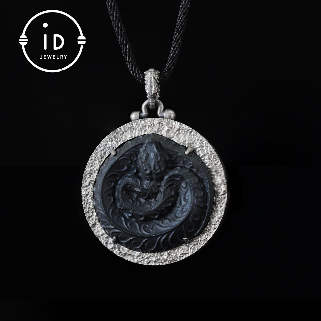 Mystical Teng Snake Amulet Necklace | Totemic Emblem of Forgotten Gods ...