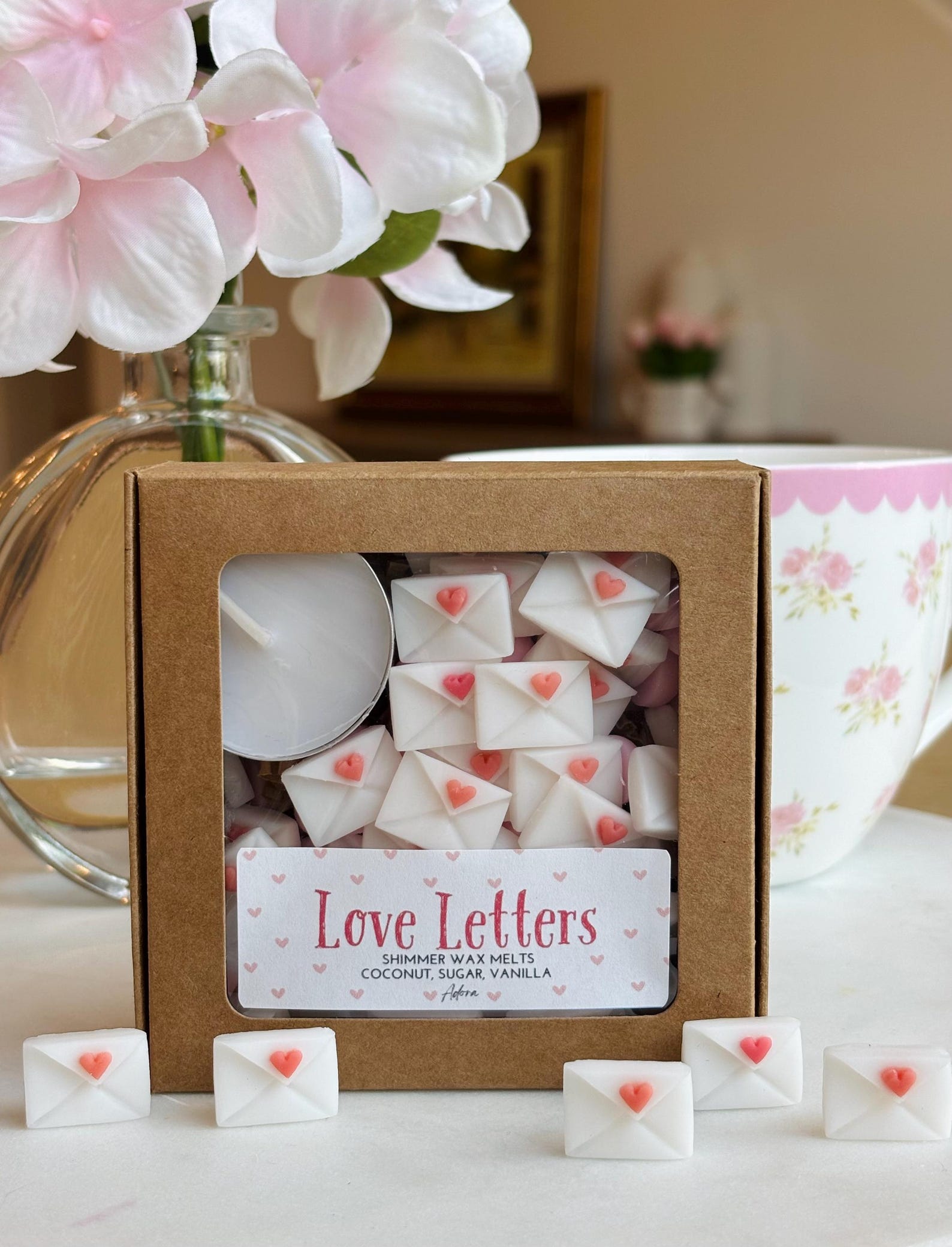 Love Letters Wax Melts Coconut, Sugar & Vanilla Scented Wax Melts Mini ...
