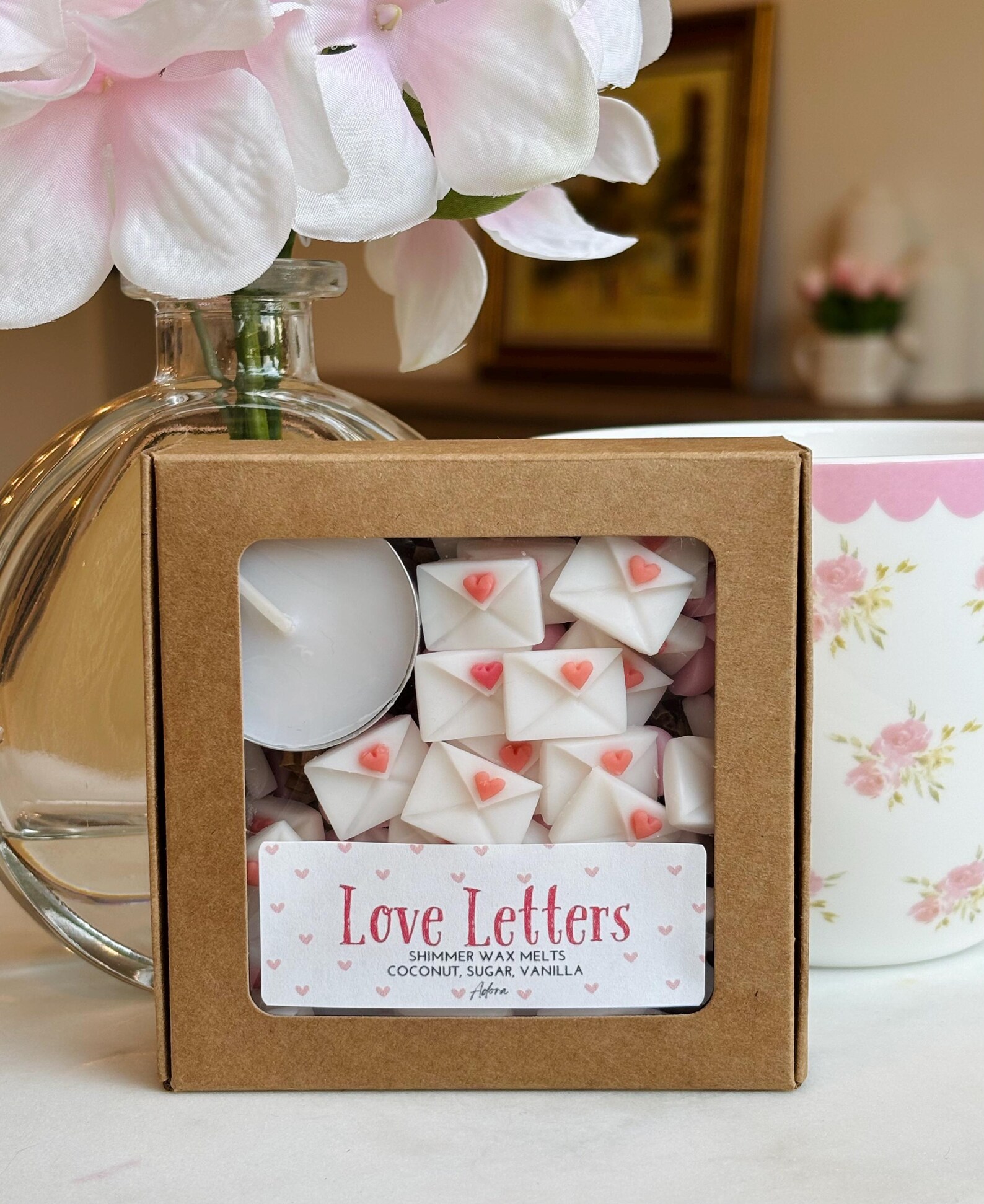Love Letters Wax Melts Coconut, Sugar & Vanilla Scented Wax Melts Mini ...